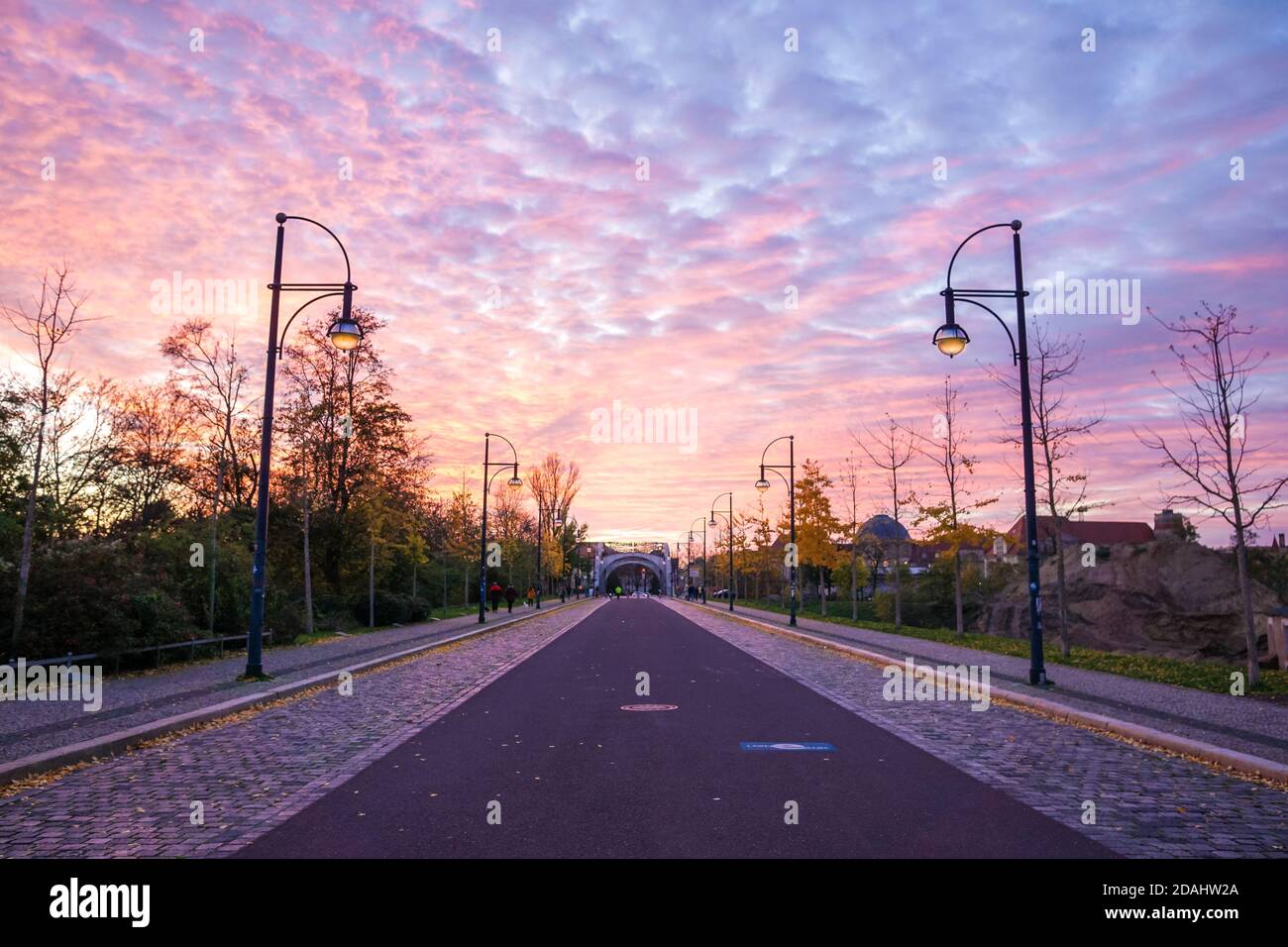 Road to the Starbridge in Magdeburg, Germany Stock Photo - Alamy