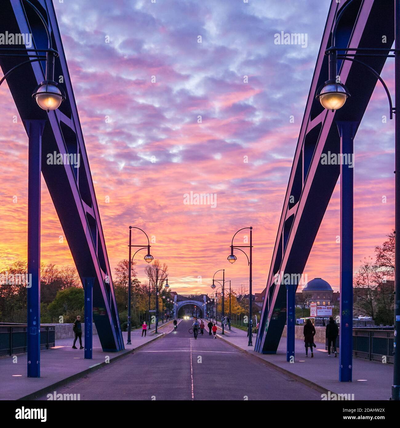 The Starbridge (called Sternbrücke) in Magdeburg, Germany Stock Photo ...