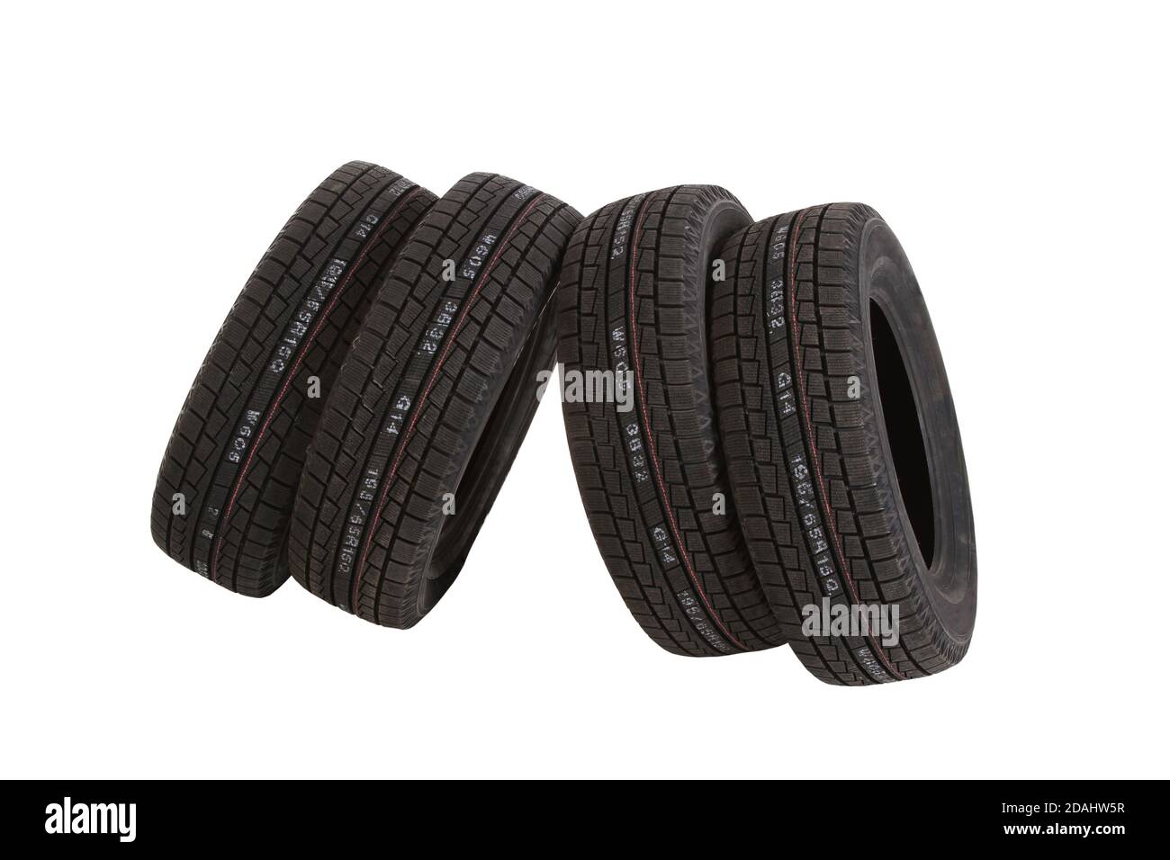 Set of car tires isolated on white background Stock Photo - Alamy
