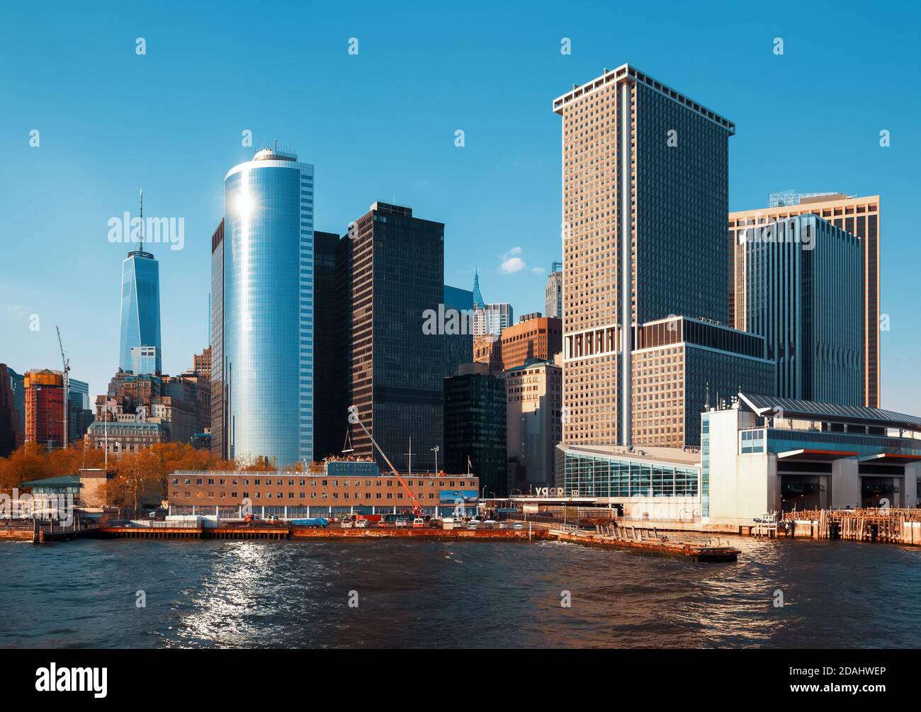NEW YORK, USA - May 04, 2015: Staten Island Ferry Whitehall Terminal in ...