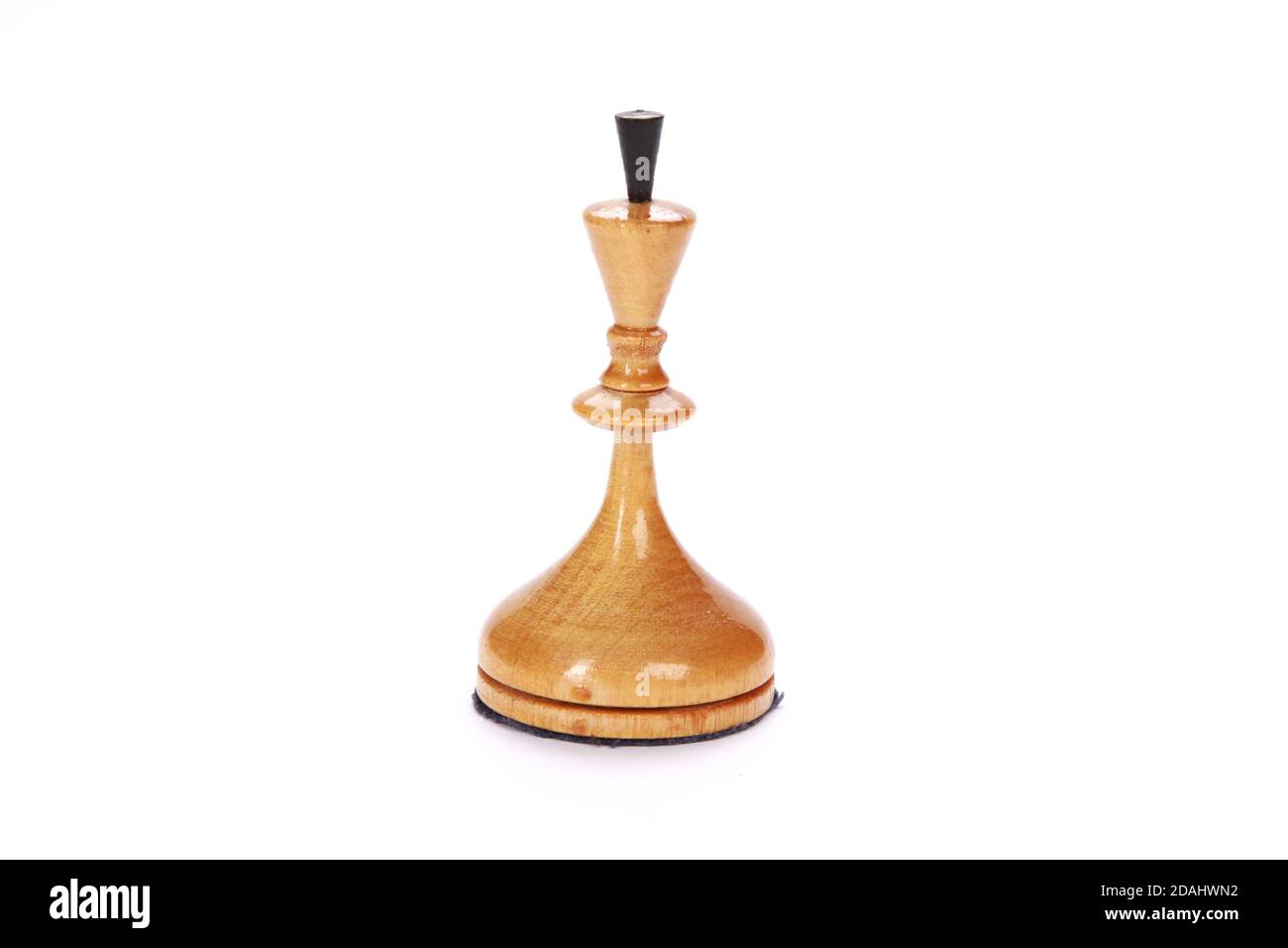 Wooden chess king isolated on white background Stock Photo - Alamy