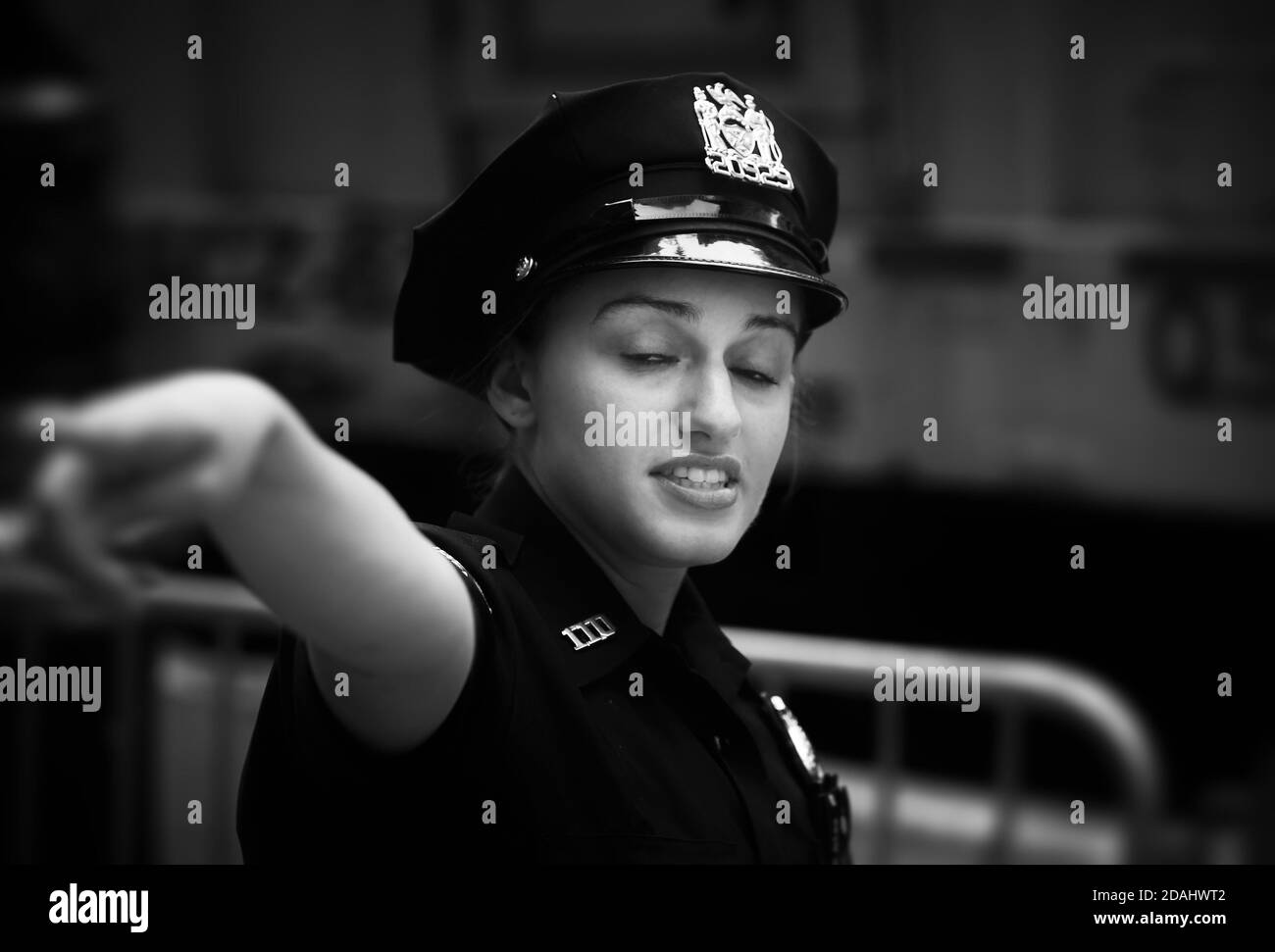 NEW YORK, USA - Sep 21, 2017: Police officers performing his duties on ...