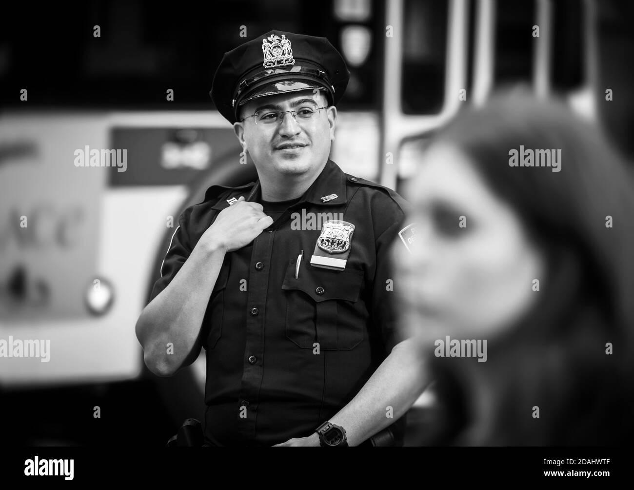 New York Usa Sep 21 2017 Police Officers Performing His Duties On