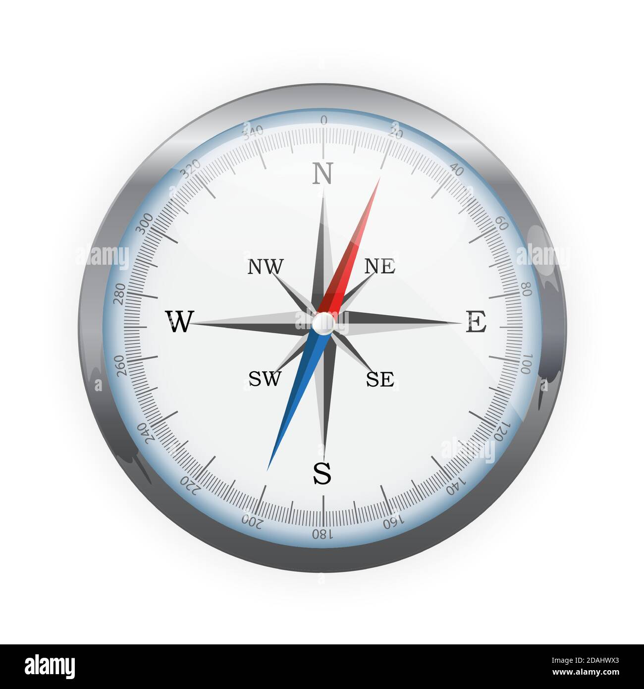 Compass direction icon for web design isolated on white background ...