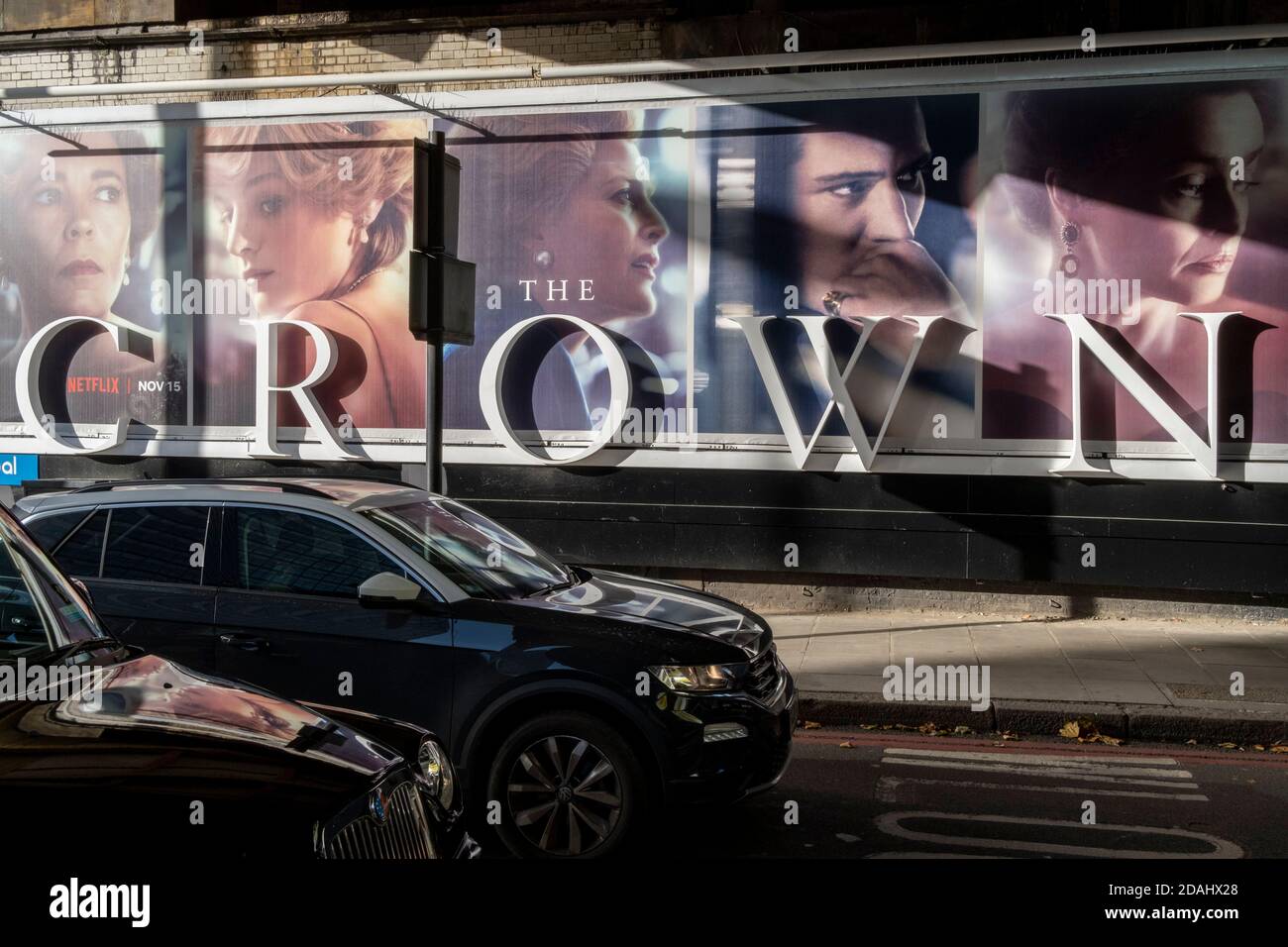 A panoramic billboard advertising the latest series of Netflix's 'The ...