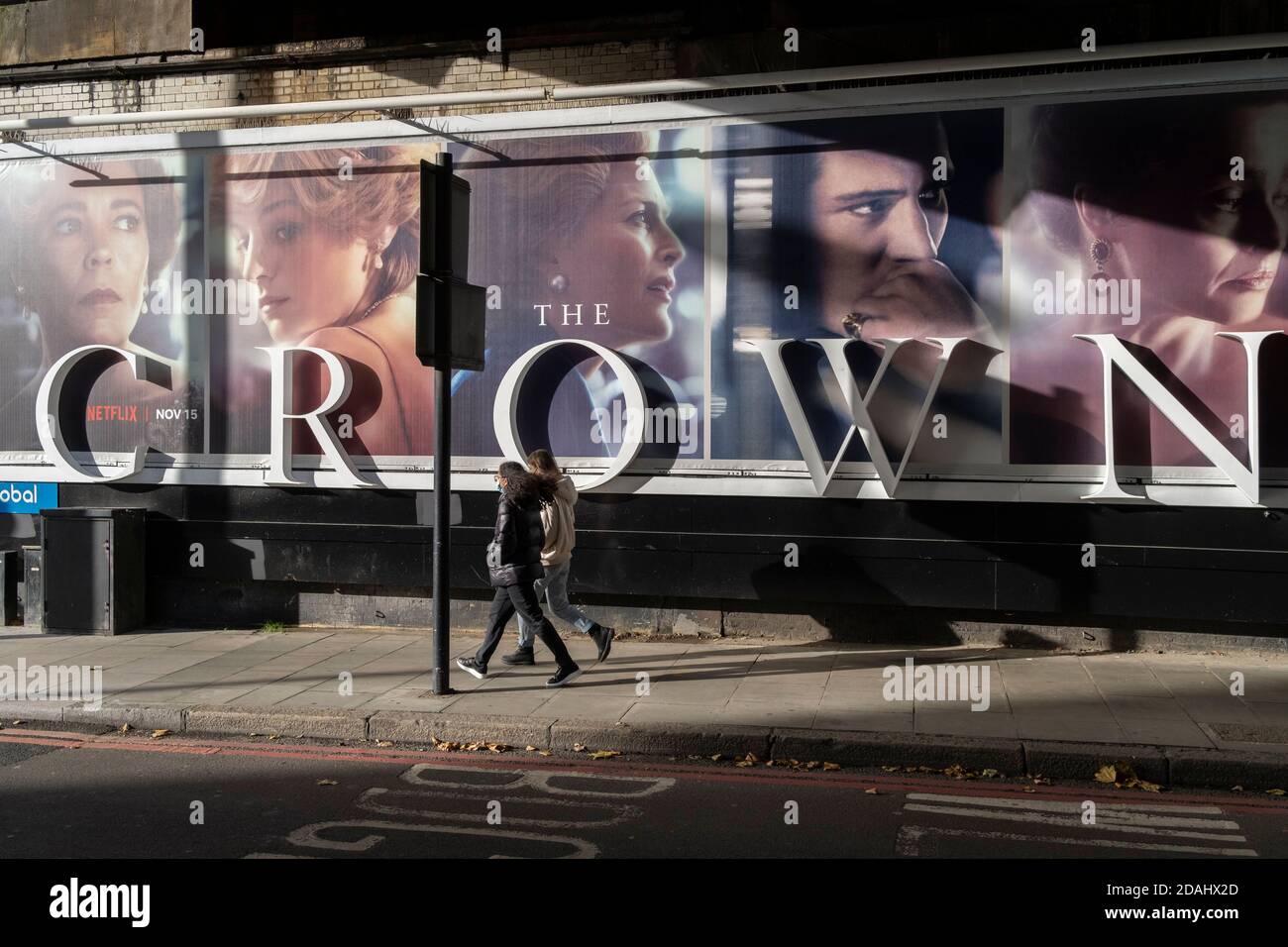 A panoramic billboard advertising the latest series of Netflix's 'The ...