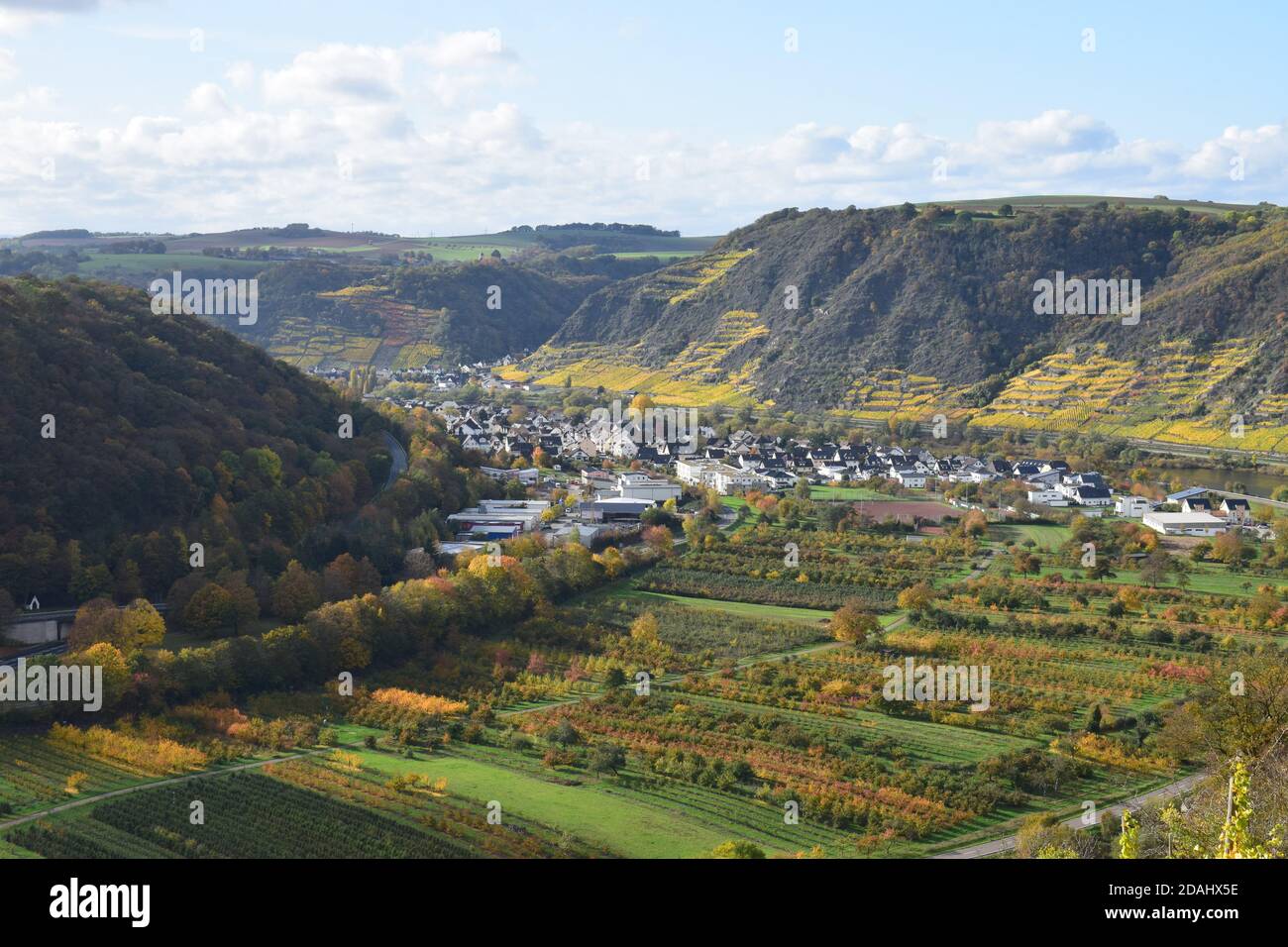 view into Mosel valley from Blumslay to Dieblich Stock Photo - Alamy