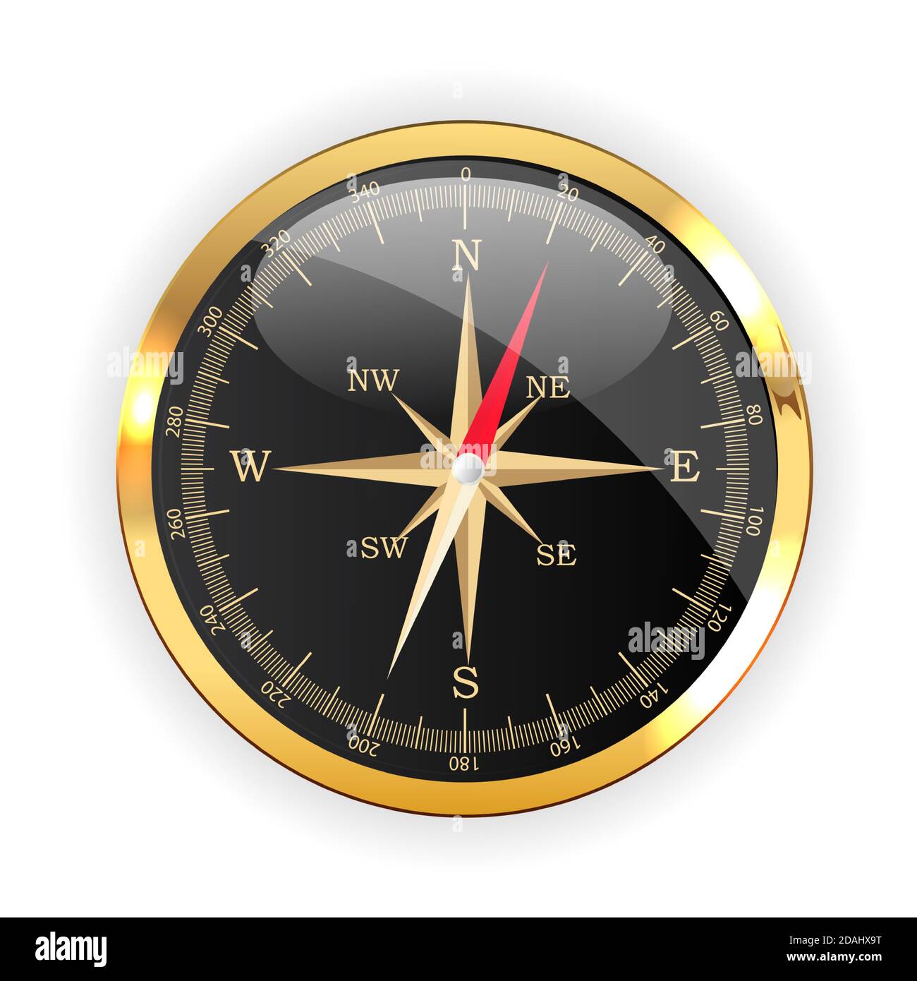 Compass direction icon for web design isolated on white background ...