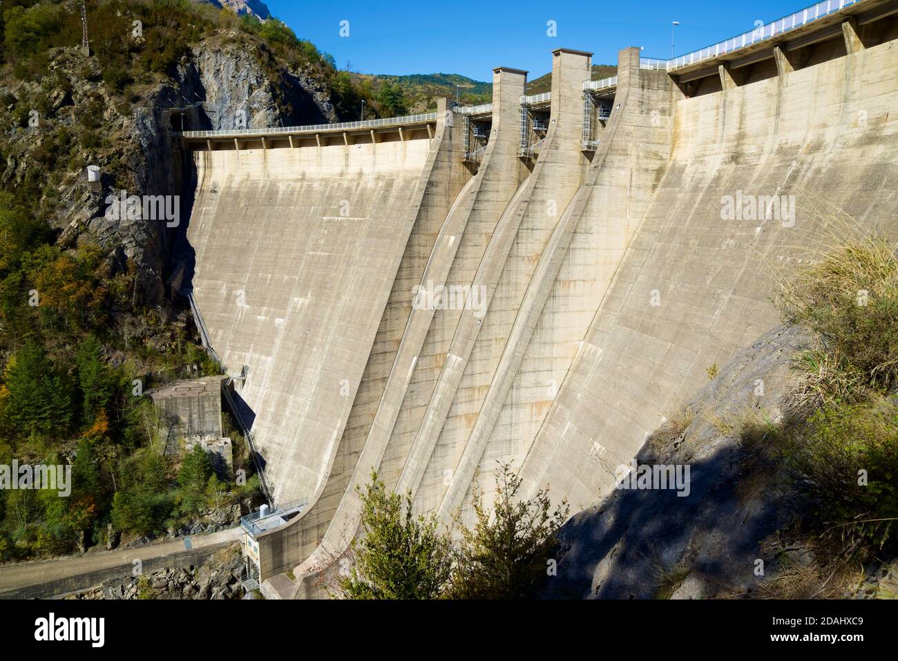 Bubal Dam in Tena Valley, Pyrenees, Huesca province, Aragon in Spain ...