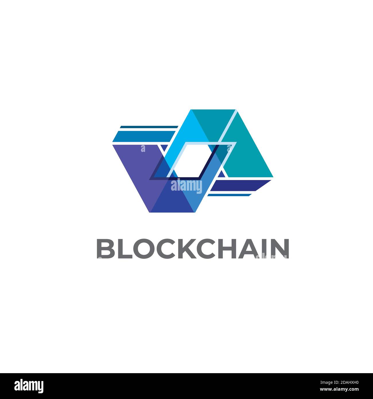 Block chain vector logo. Block chain emblem Stock Vector Image & Art ...