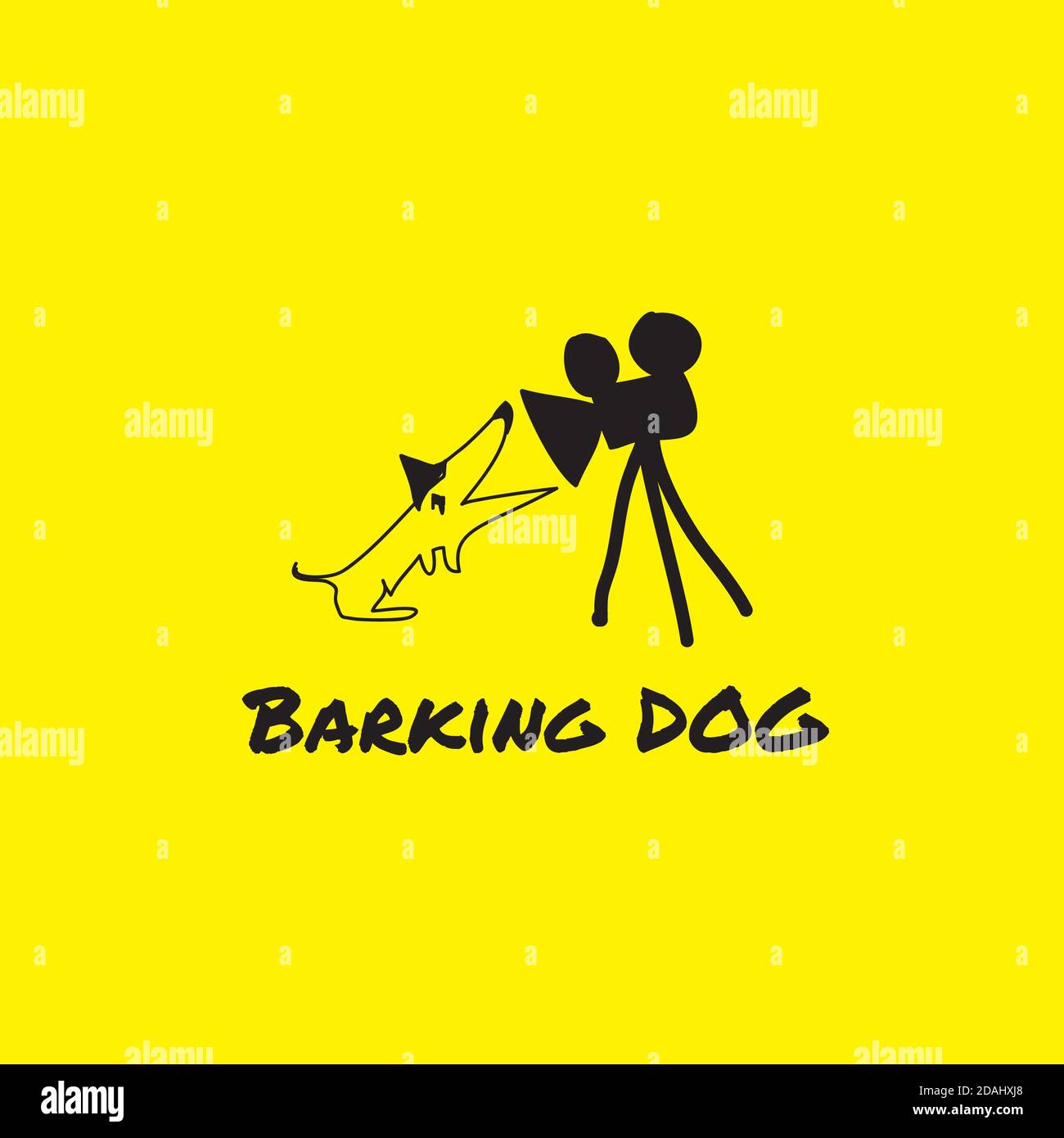 Barking dog vector illustration. Dog logo. Dog emblem Stock Vector ...