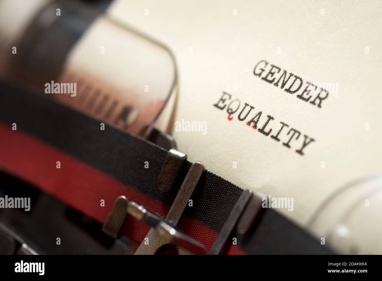 Gender equality phrase written with a typewriter Stock Photo - Alamy