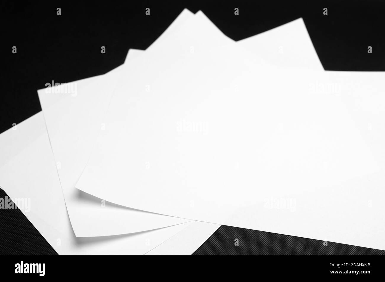 Blank papers template Black and White Stock Photos & Images - Alamy