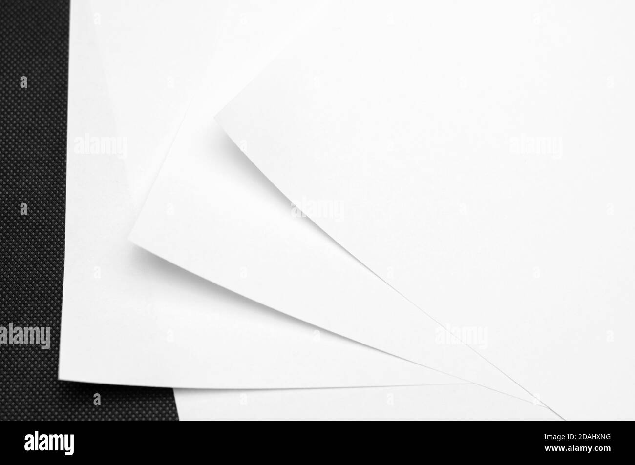 Blank papers template Black and White Stock Photos & Images - Alamy