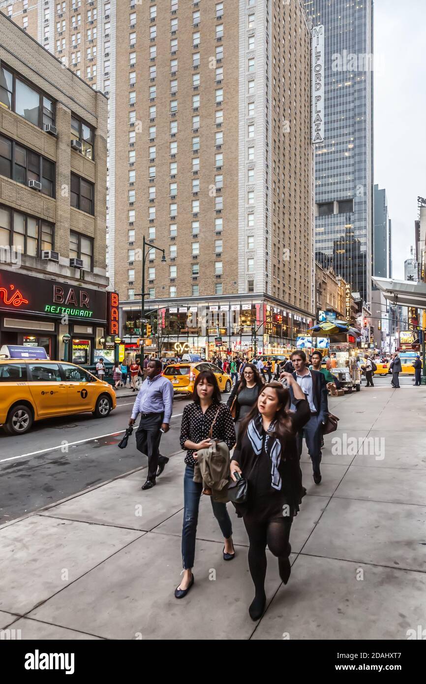 New York, USA - Sep 20, 2016: New York and New Yorkers. Manhattan ...