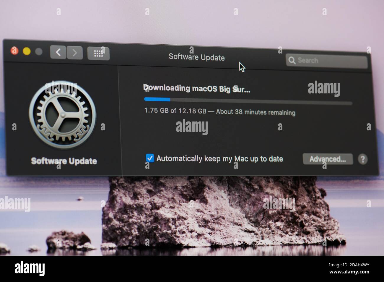 New york, USA - November 13, 2020: Updating macos system to Big Sur on ...