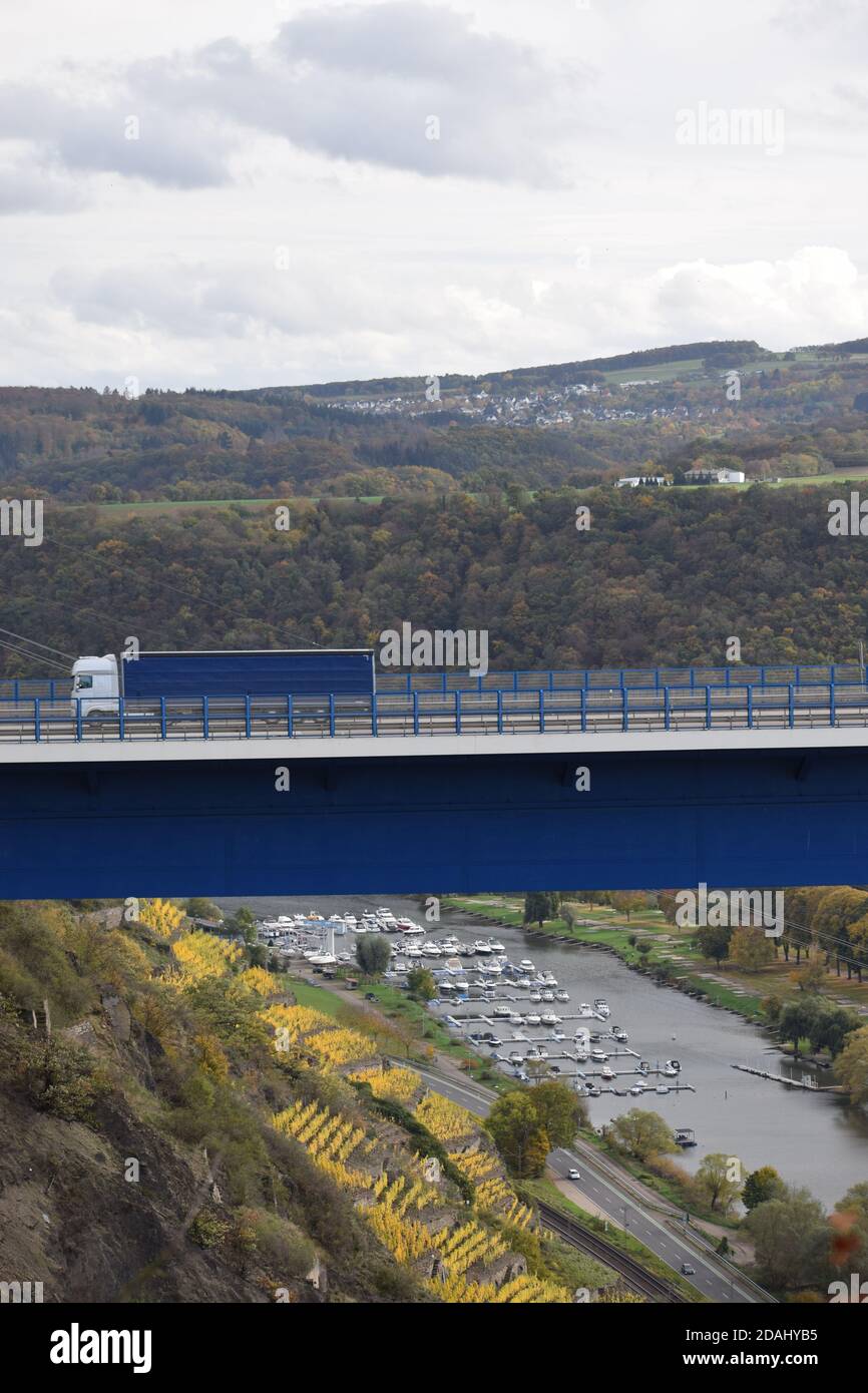 Autobahn bridge of the A61, Moseltalbrücke Stock Photo - Alamy