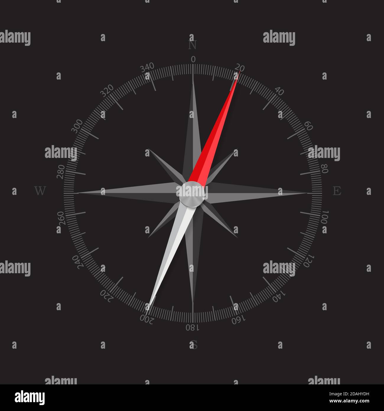 Compass direction icon for web design isolated on white background ...