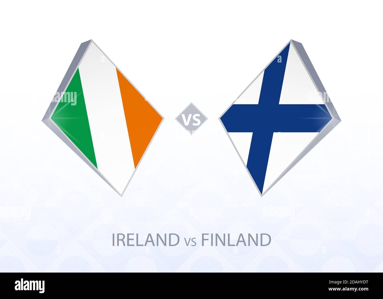 Europe football competition Ireland vs Finland, League B, Group 4 ...
