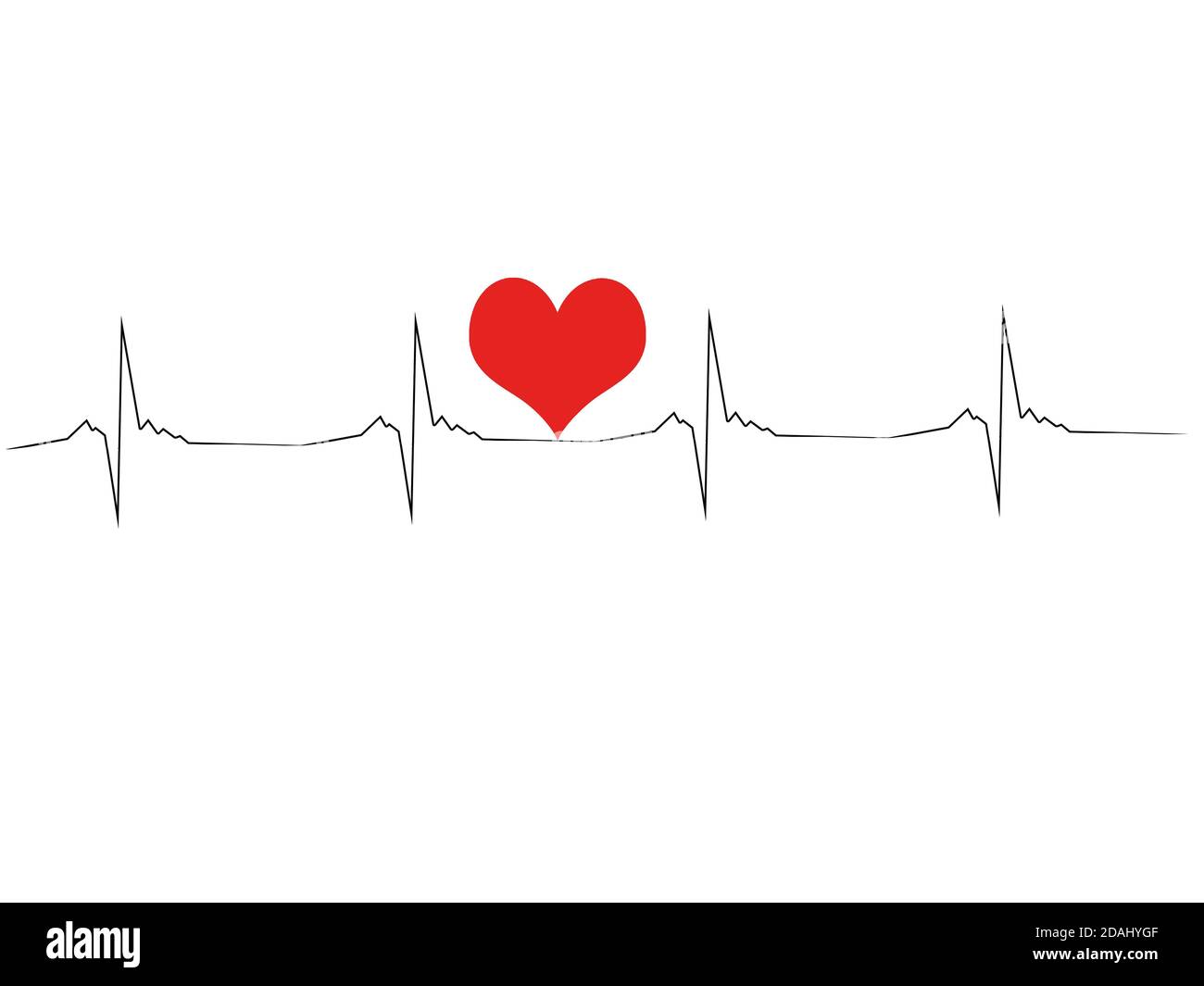 Ekg line vector isolated on white background Stock Photo - Alamy