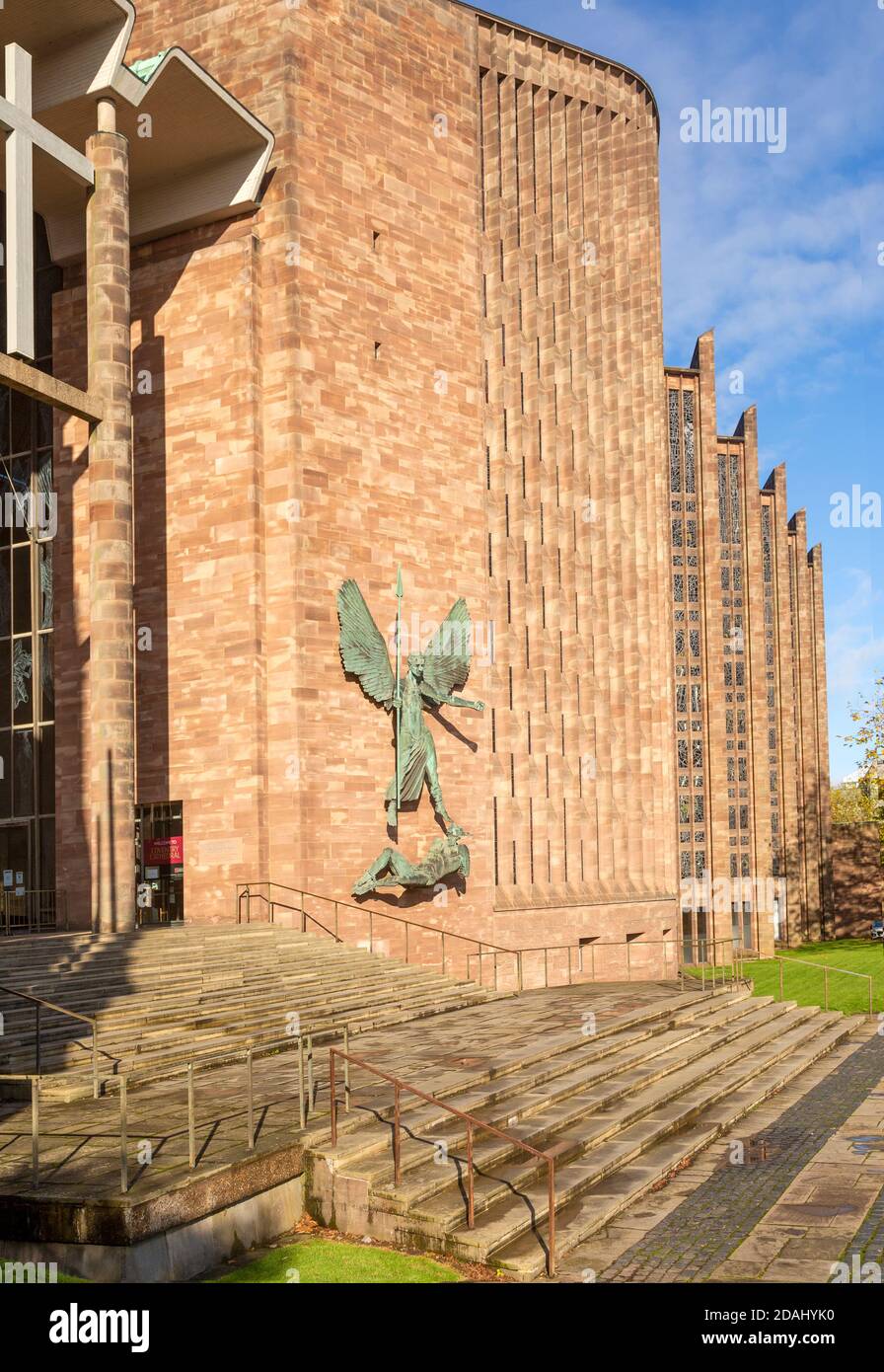 Coventry cathedral church, city centre of Coventry, West Midlands ...