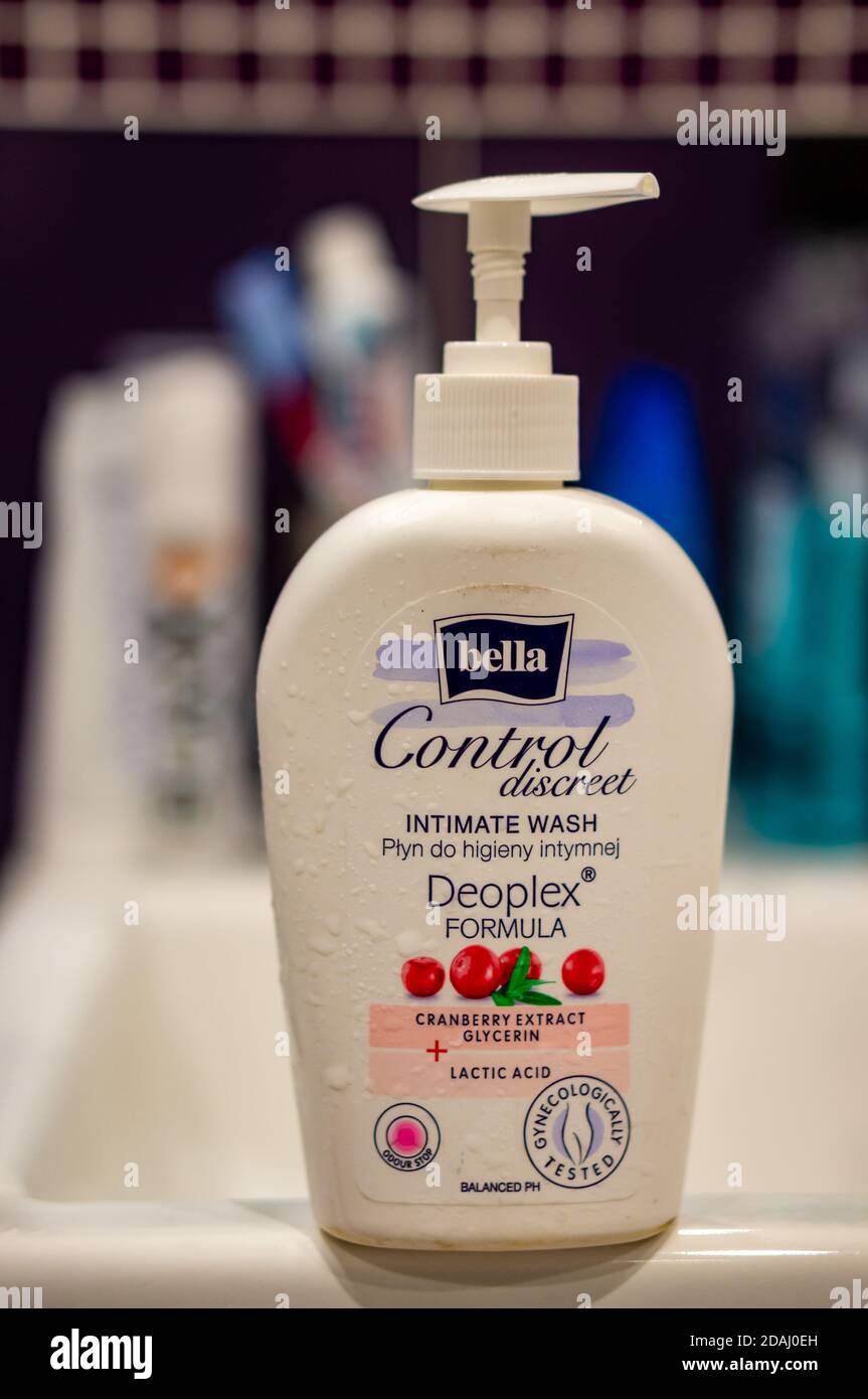 POZNAN, POLAND - Nov 12, 2020: Bella Control Descreet Deoplex Formula ...