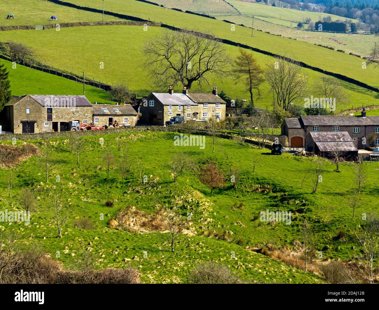 Farm buildings in the East Cheshire part of the Peak District near ...