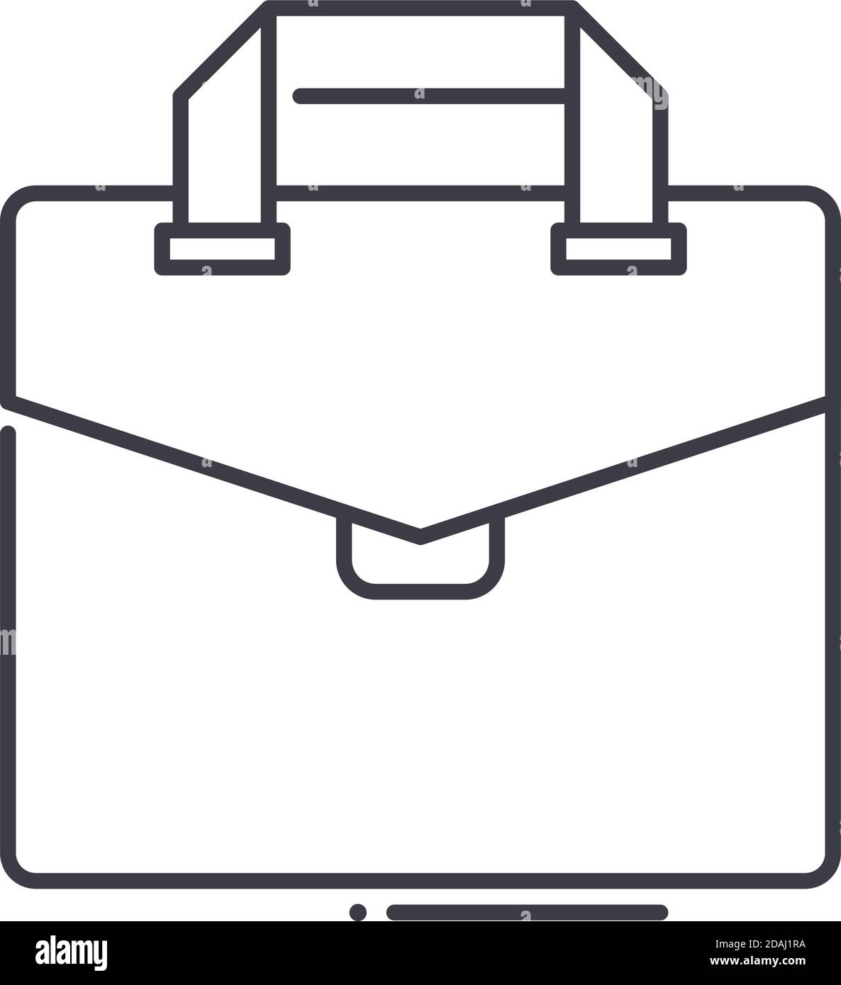 Briefcase icon, linear isolated illustration, thin line vector, web ...