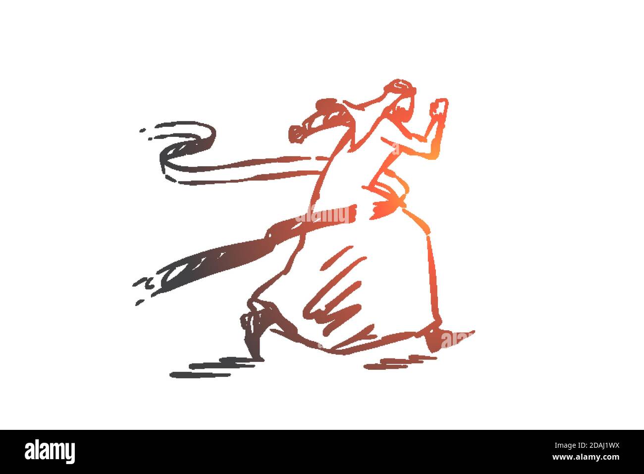 Success, leadership, champion, hero, winner concept sketch. Hand drawn ...