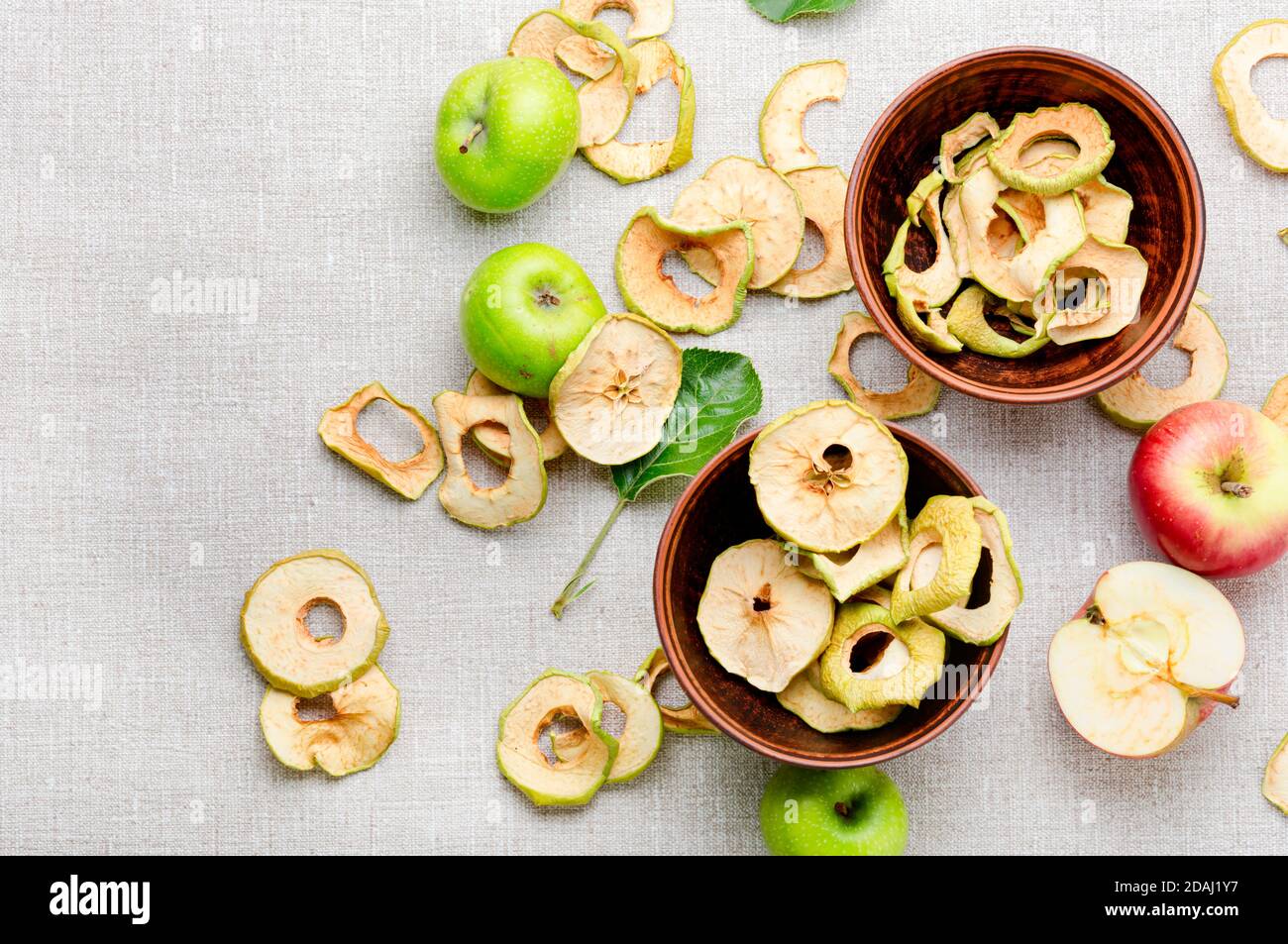 Apple fruit dehydrated chips hi-res stock photography and images - Alamy