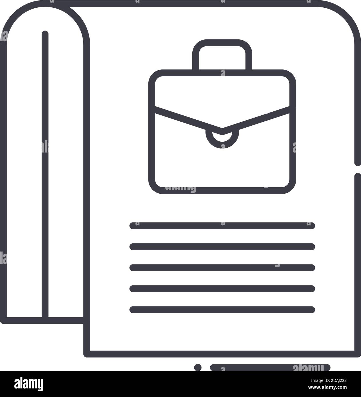 Business news icon, linear isolated illustration, thin line vector, web ...