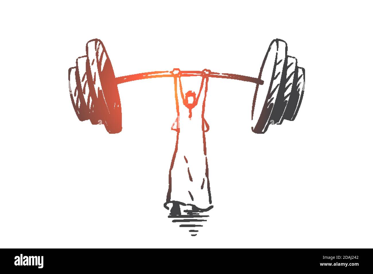 Success, leadership concept sketch. Hand drawn isolated vector ...