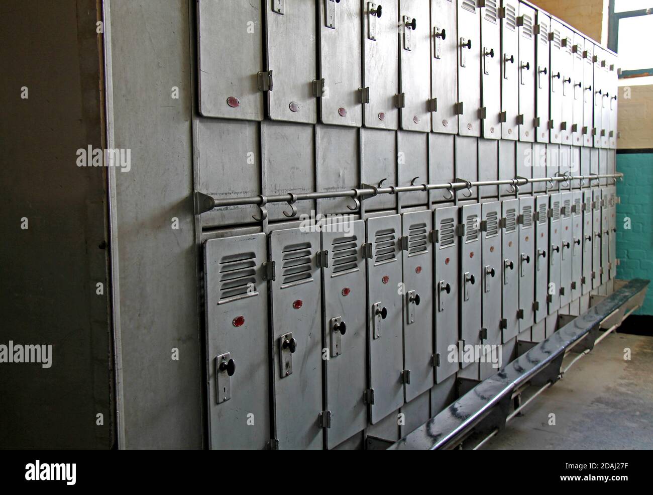 Clothes Lockers in a Classic Coal Pit Mine Wash House Stock Photo - Alamy
