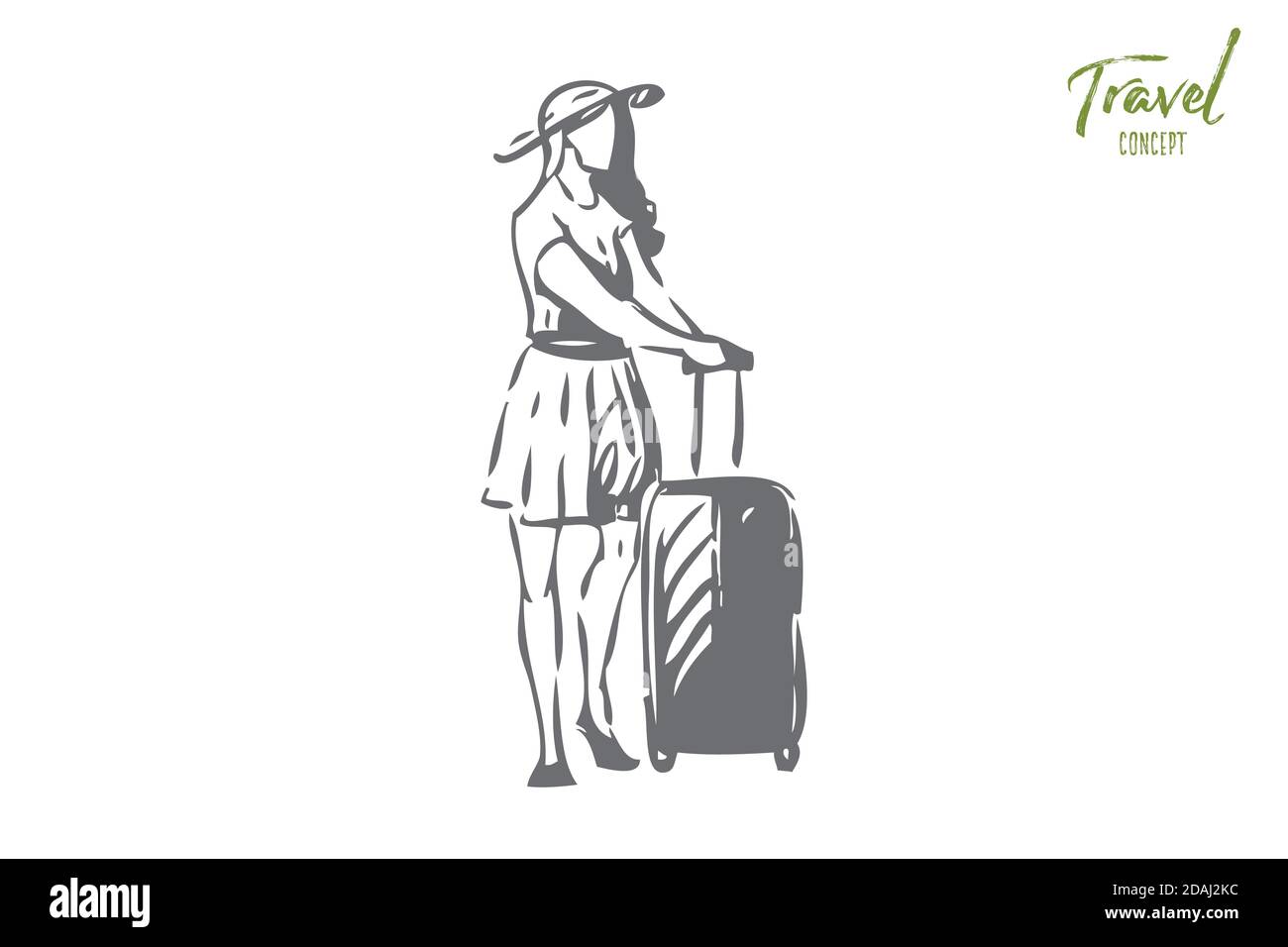 Voyage concept sketch. Isolated vector illustration Stock Vector Image ...