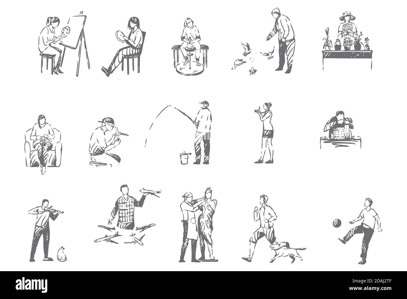 Crafting activities Stock Vector Images - Alamy