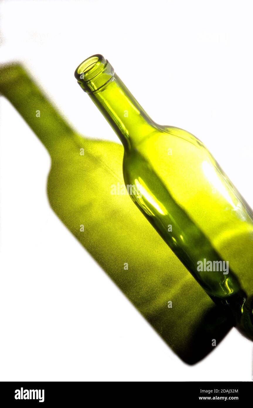 bottle with its shadow with white background Stock Photo - Alamy
