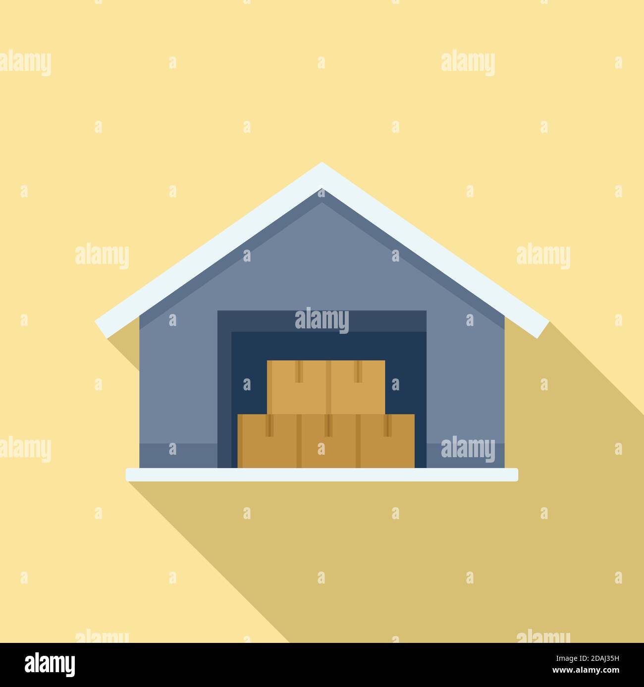 Storage parcel warehouse icon, flat style Stock Vector Image & Art - Alamy