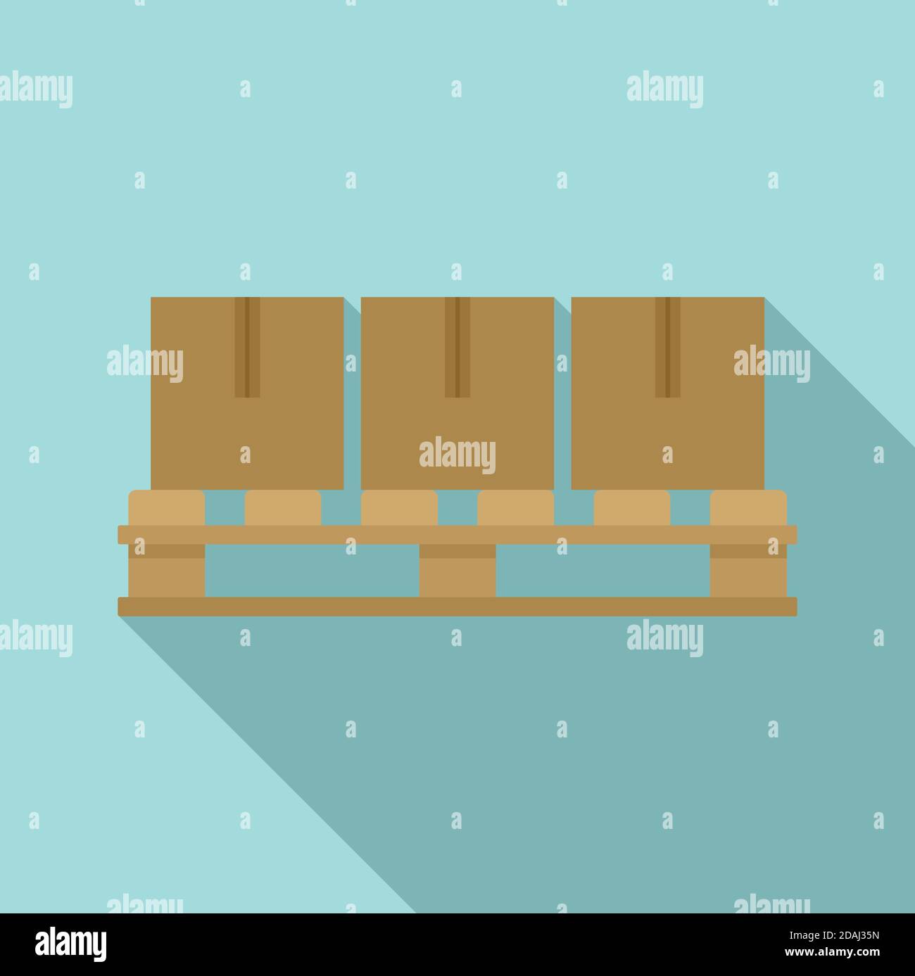 Storage parcel pallet icon, flat style Stock Vector Image & Art - Alamy