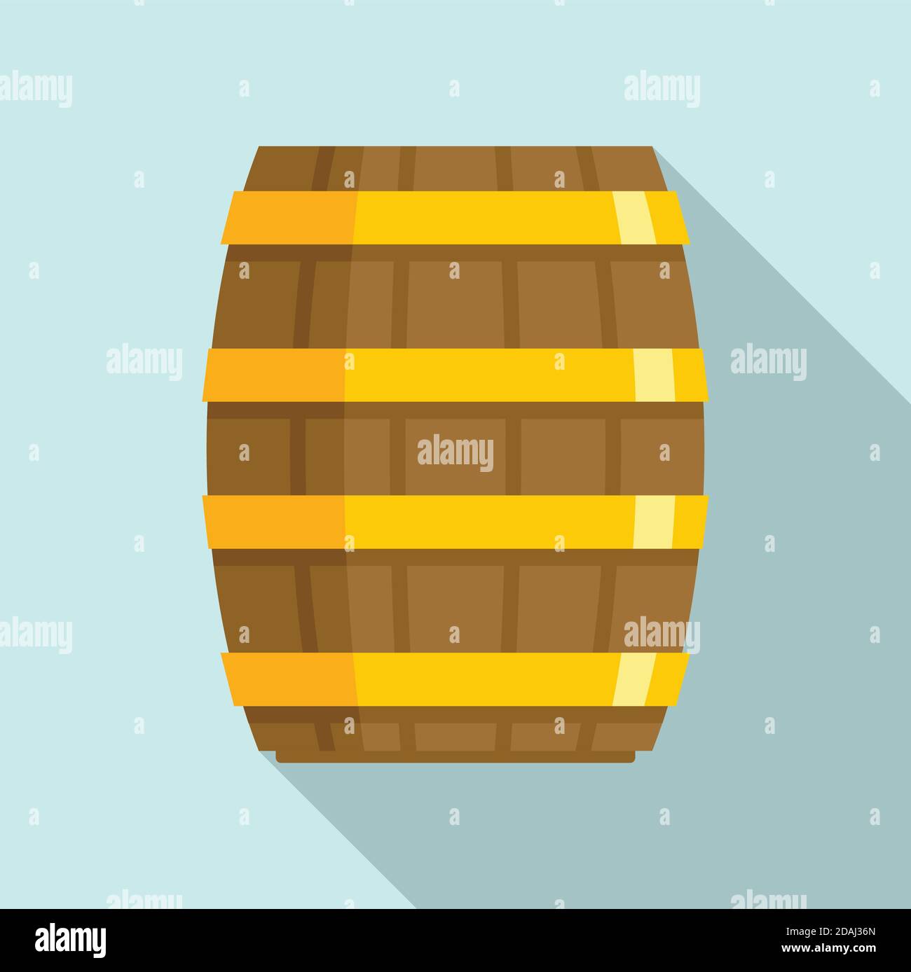 Storage wood barrel icon, flat style Stock Vector Image & Art - Alamy
