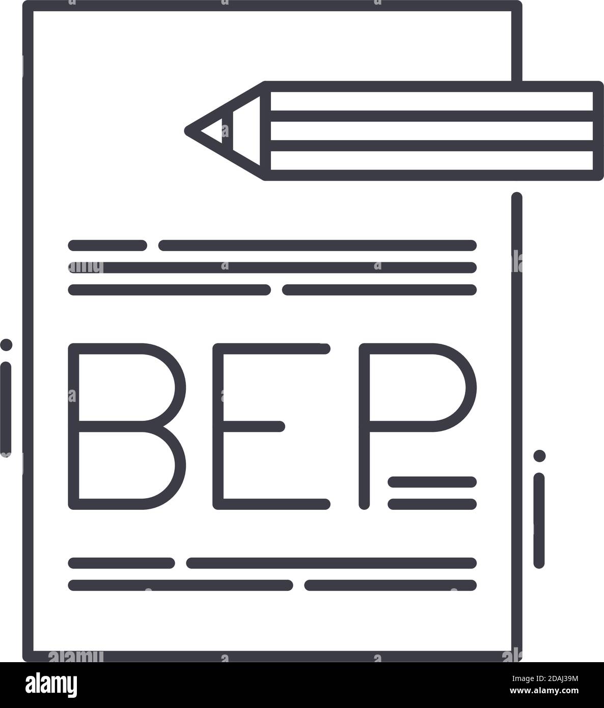 Break even point icon, linear isolated illustration, thin line vector ...