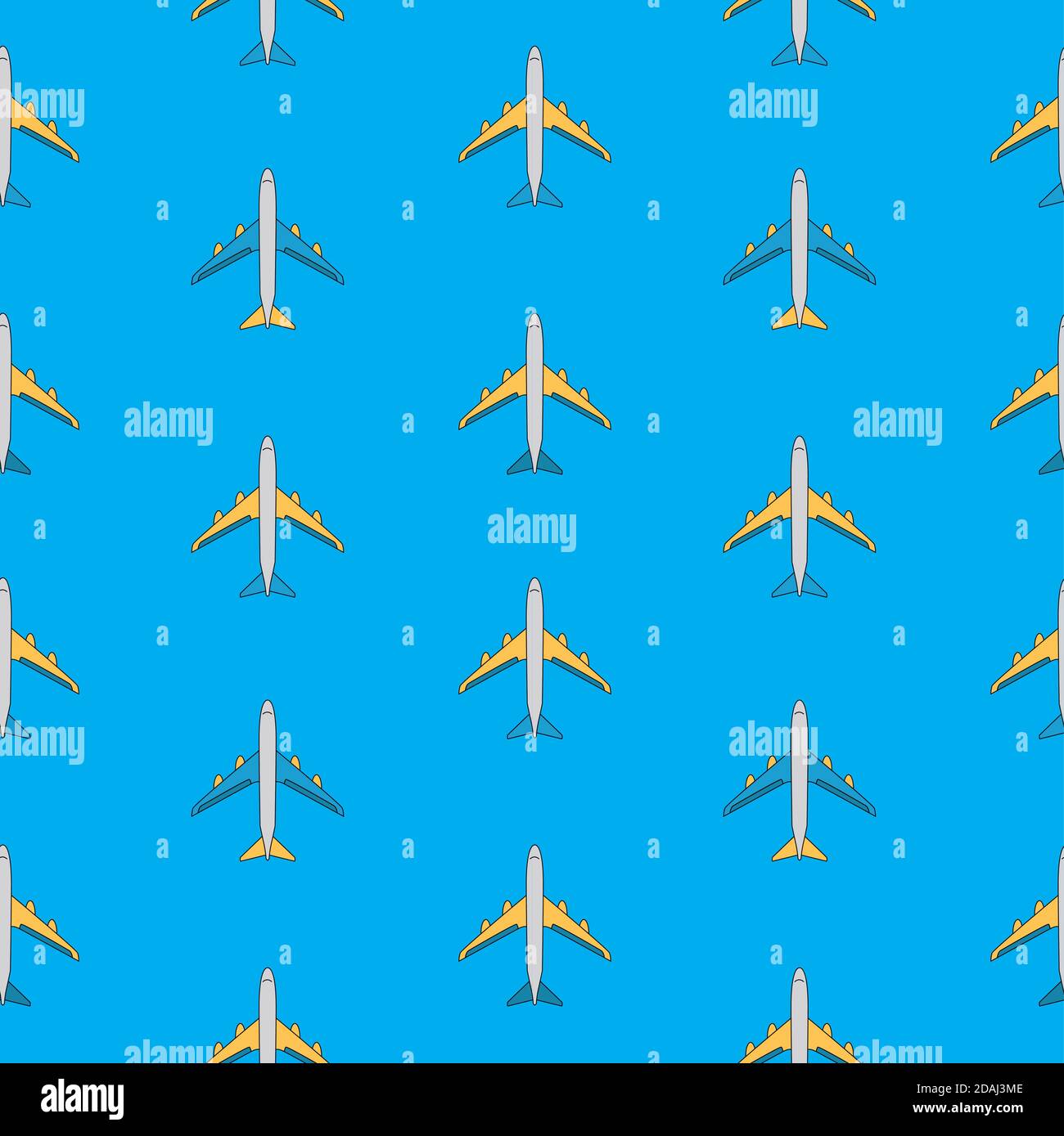 Airplane Seamless Pattern on Background Vector Illustration Stock ...