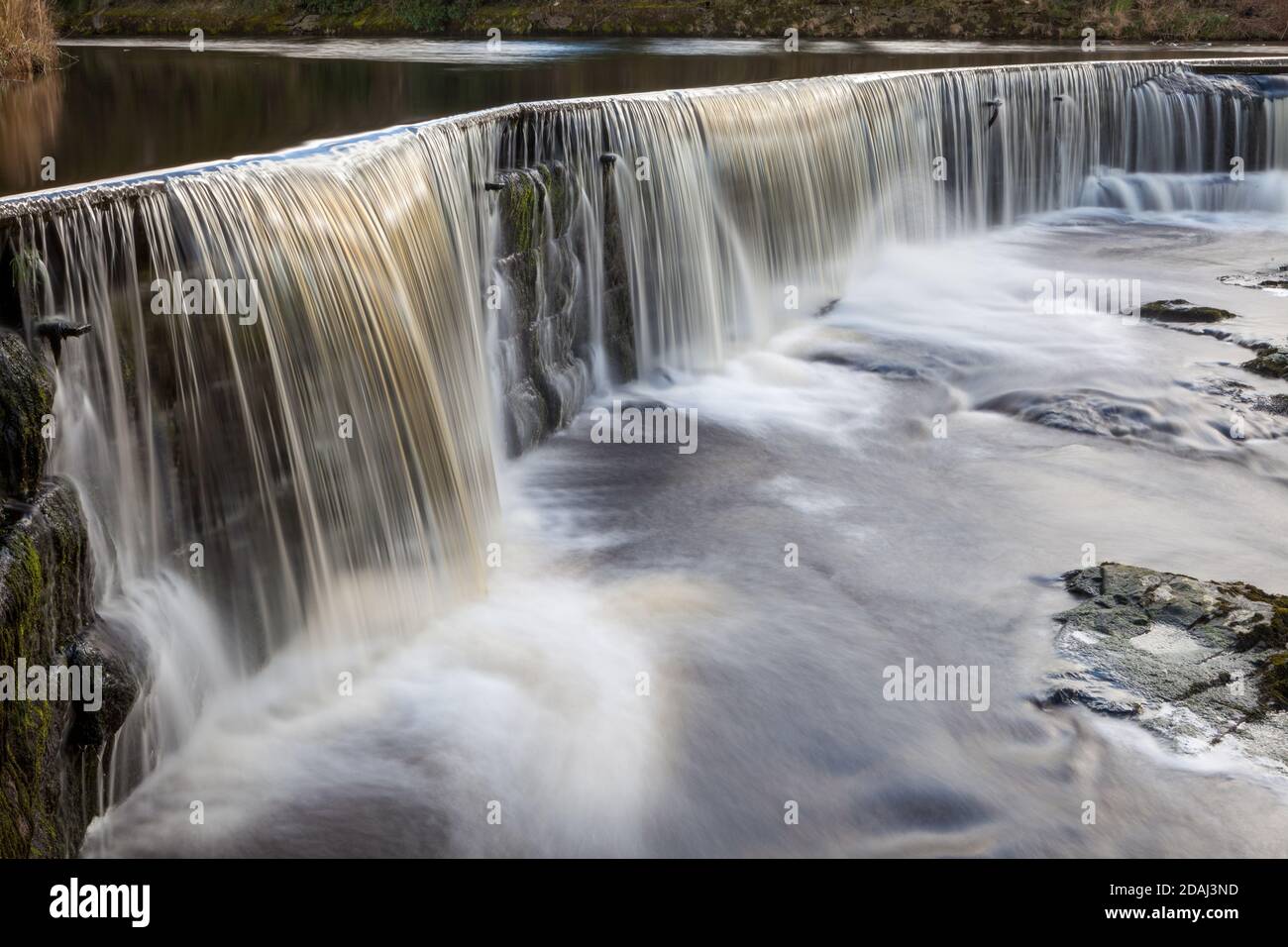 Bridge End Mill Weir, a historic watermill in Settle, North Yorkshire ...