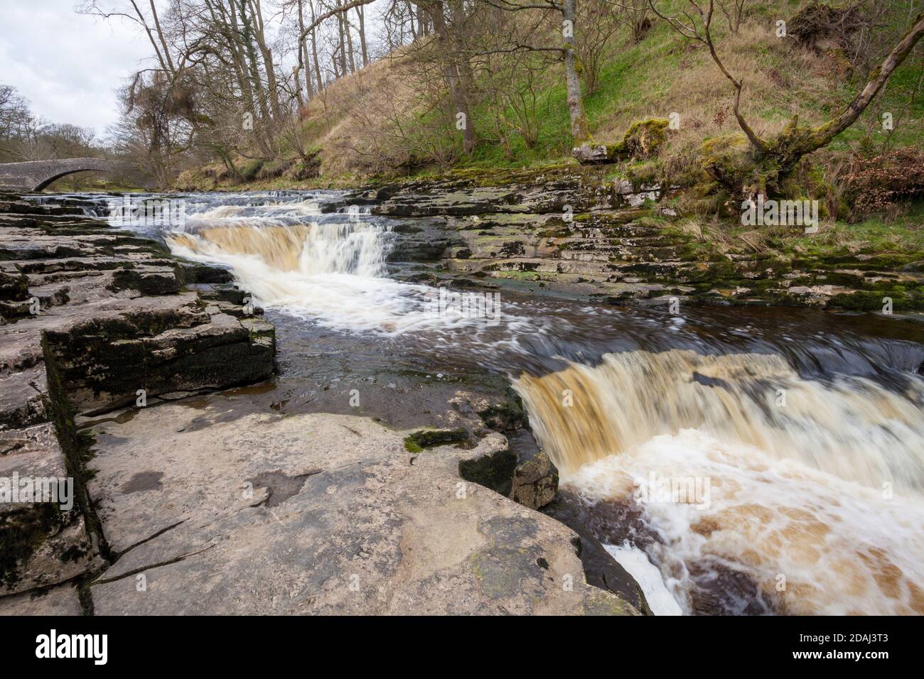 Stainforth Force on the River Ribble near Settle in the Yorkshire Dales ...