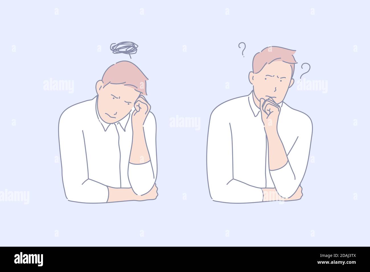 Frustration, confusion, depression concept Stock Vector Image & Art - Alamy