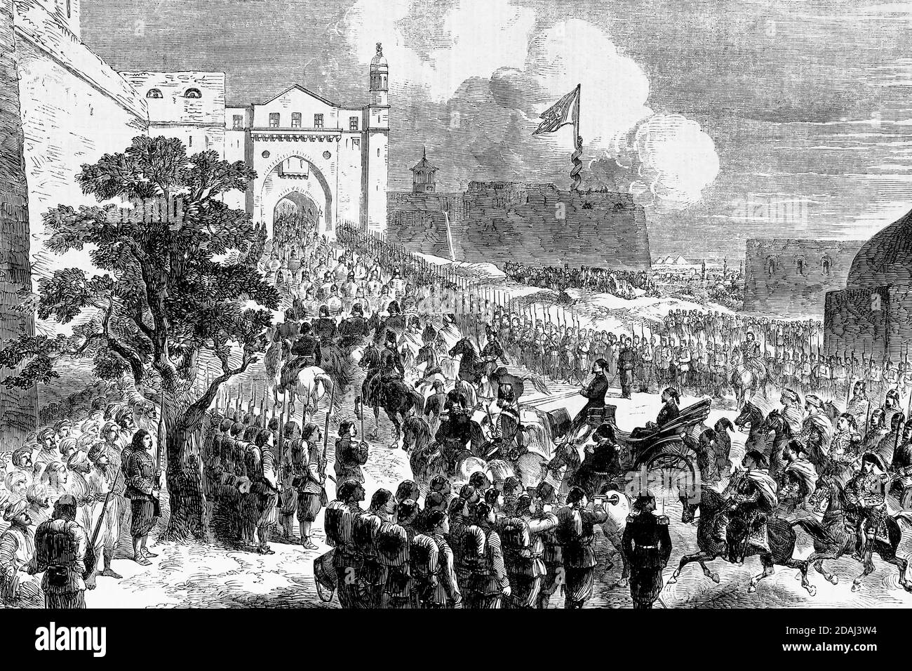 The Sultan Mehmed Fuad Pasha, entering the citadel of Cairo, Egypt ...