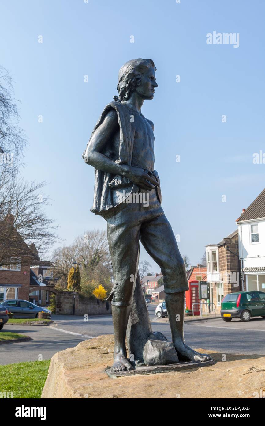 Statue of James Cook aged 16 at High Green, Great Ayton, North ...