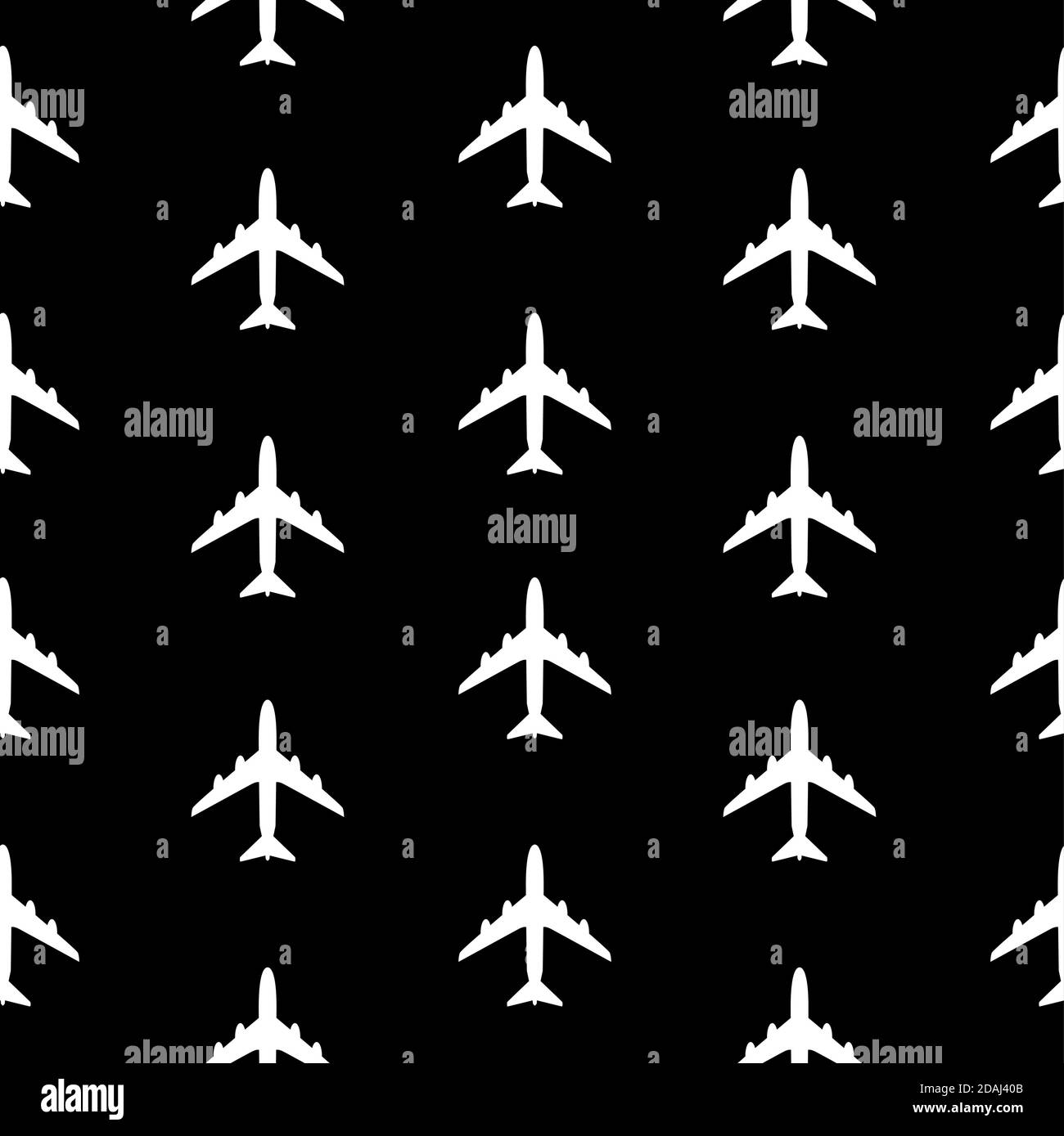 Airplane Seamless Pattern on Background Vector Illustration Stock ...
