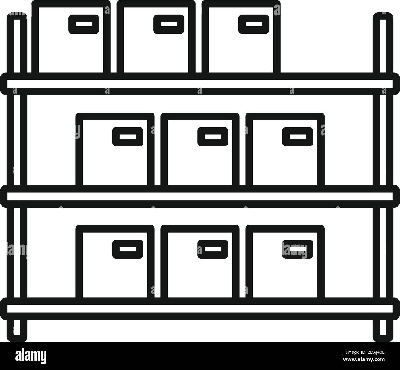 Storage parcel rack icon, outline style Stock Vector Image & Art - Alamy