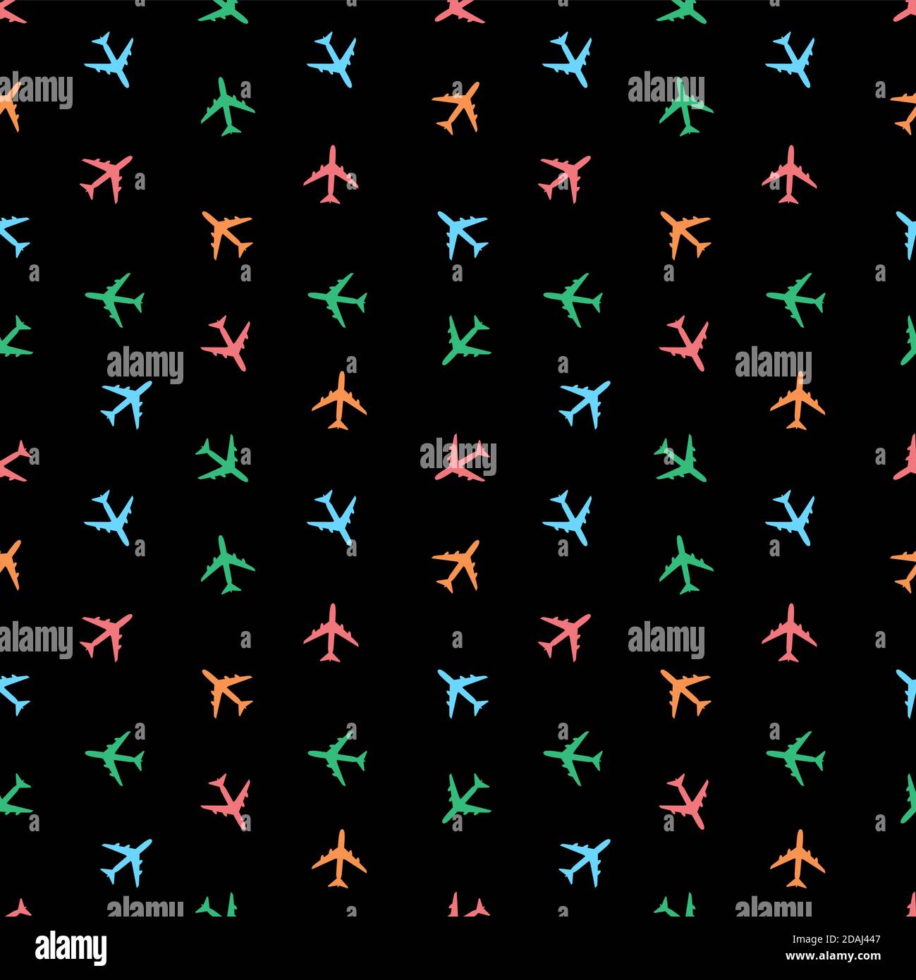Airplane Seamless Pattern on Background Vector Illustration Stock ...