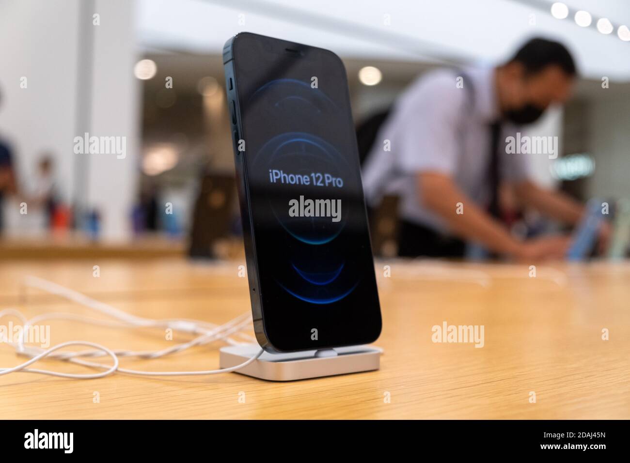 Apple iPhone 12 Pro seen display at an Apple store in Taipei Stock ...